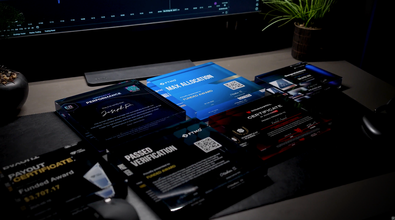 Funded Award | Acrylic Trading Certificates