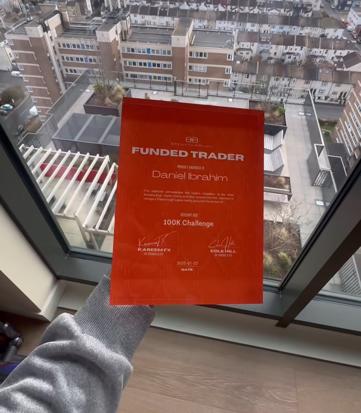 Funded Award | Acrylic Trading Certificates